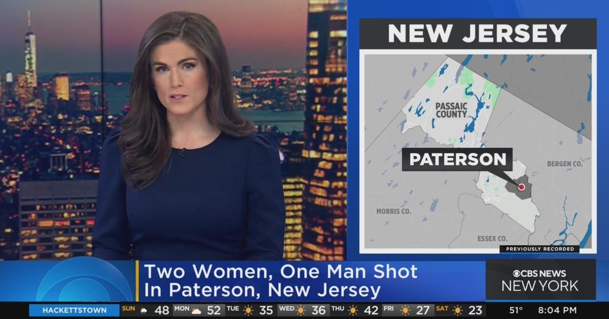 Police: 2 women, 1 man shot in Paterson, N.J. - CBS New York