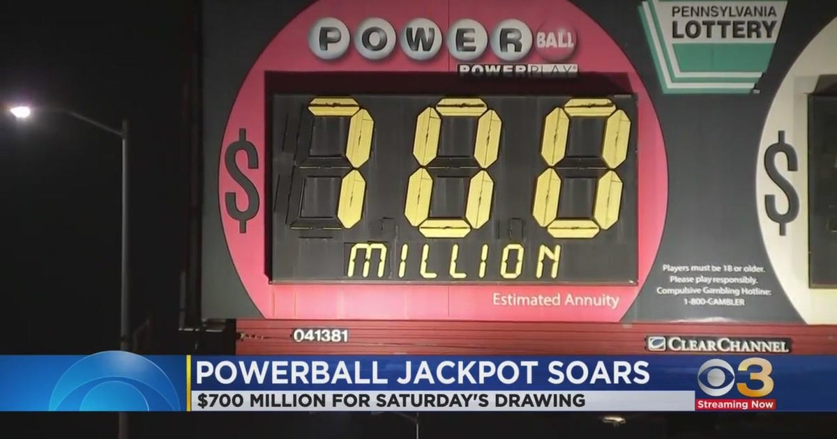 Powerball jackpot climbs to $700 million after no winners - CBS ...