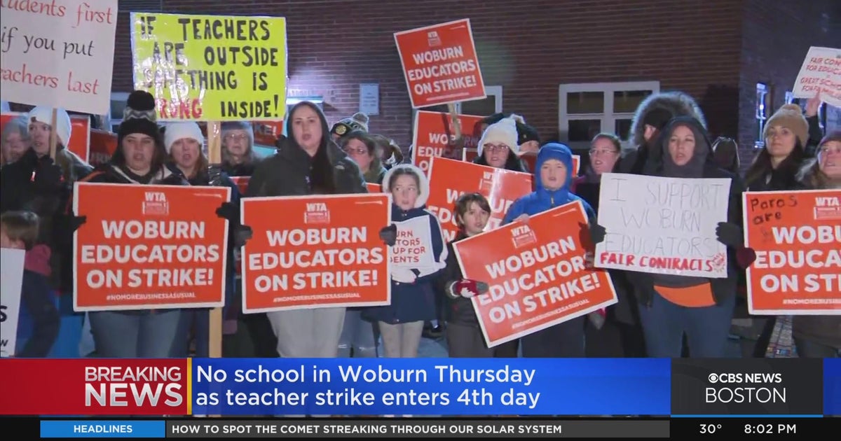 No school in Woburn Thursday as teacher strike continues - CBS Boston