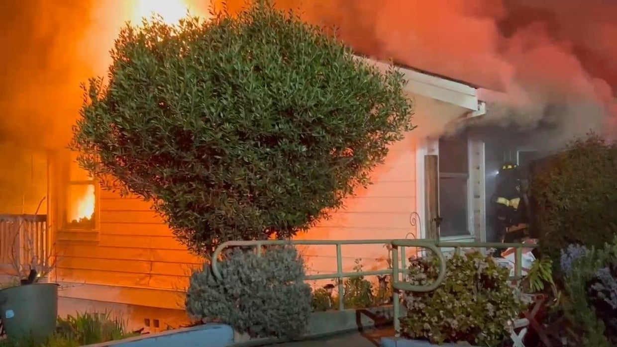 Crews rescue two from duplex on fire in Benicia - CBS San Francisco