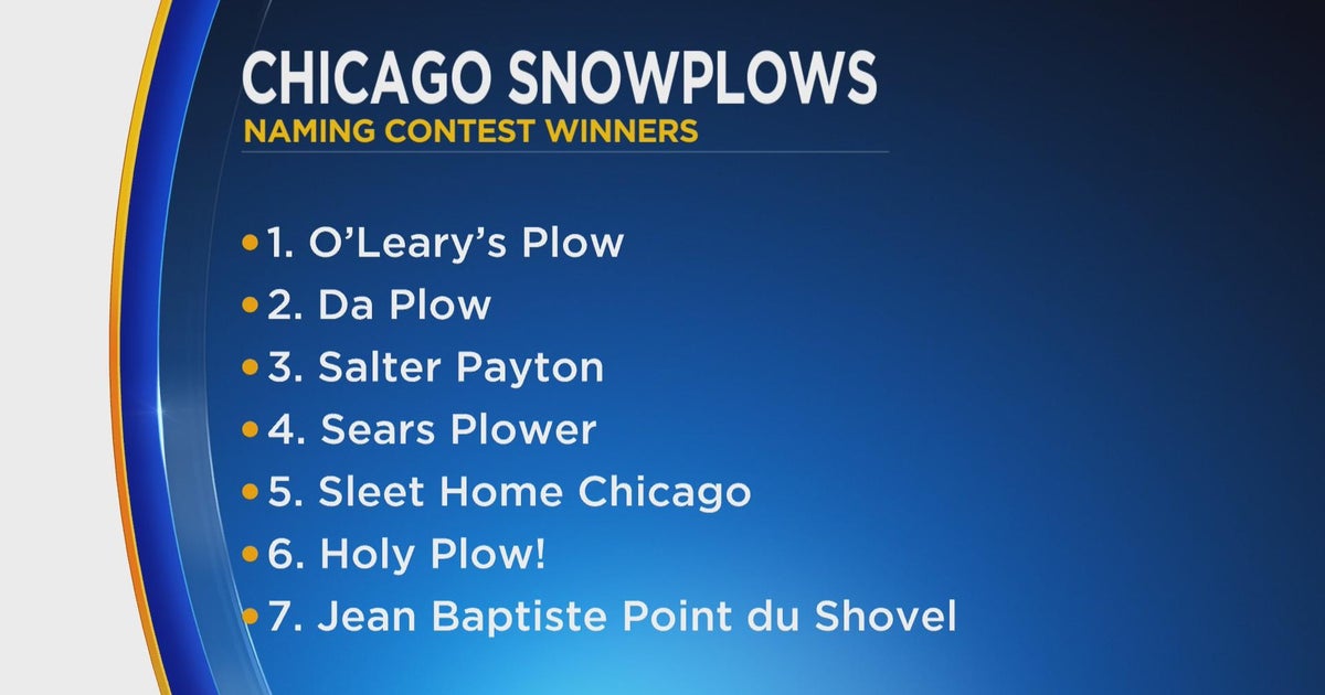 Chicago unveils winners of snow plow naming contest - CBS Chicago