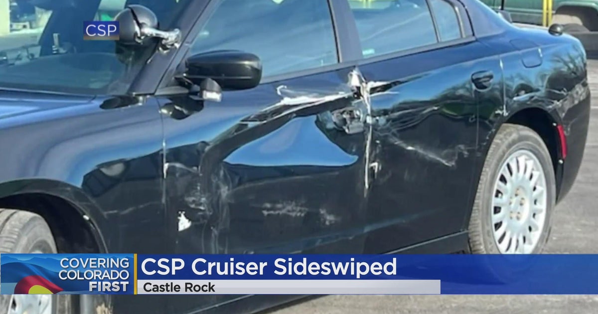 Box truck sideswipes Colorado State Patrol cruiser - CBS Colorado