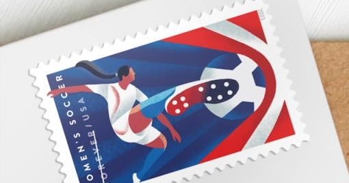 USPS releases the new Forever women's soccer stamp - CBS Los Angeles
