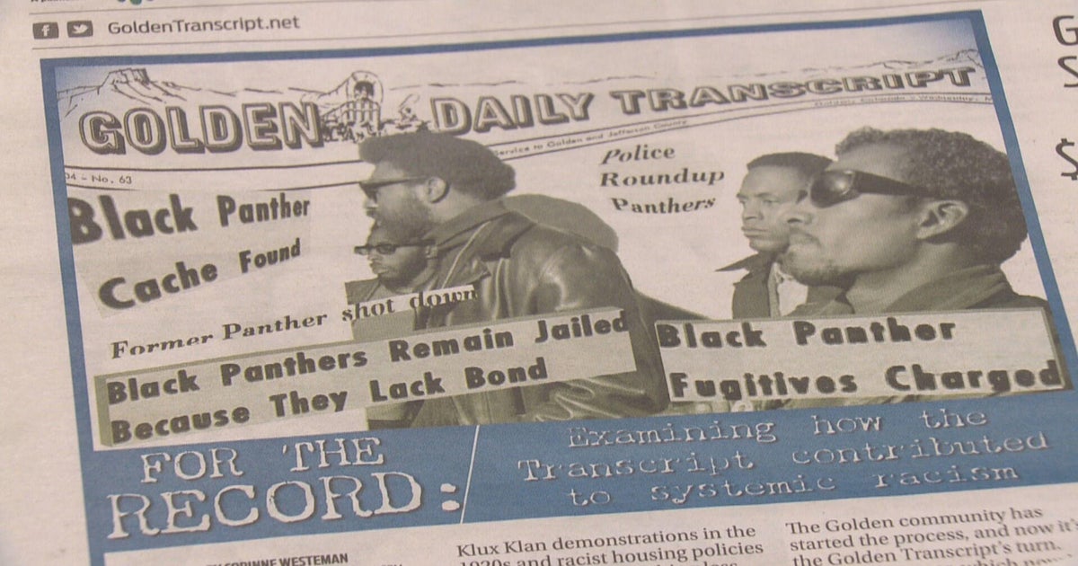 Golden newspaper apologizes for its coverage of race in the past - CBS ...