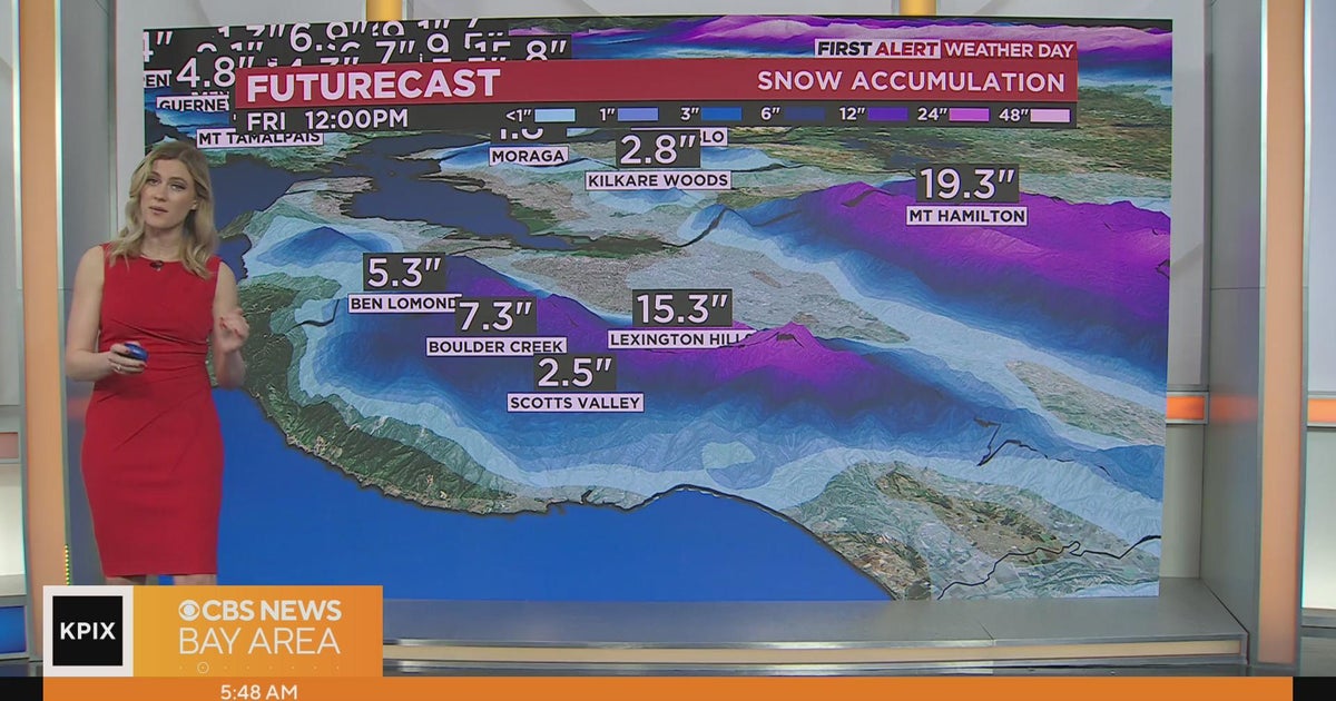 Significant snow flurries over the next few days - CBS San Francisco