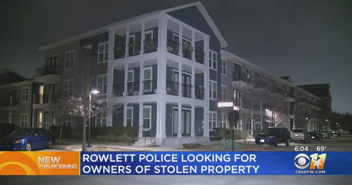 Rowlett police looking for owners of stolen property - CBS Texas