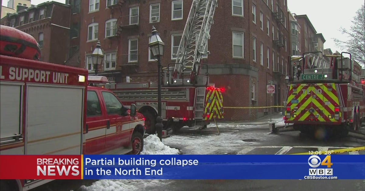 Partial building collapse in North End forces evacuations - CBS Boston