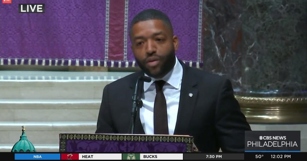 State Rep. Amen Brown speaks at Officer Christopher Fitzgerald's ...