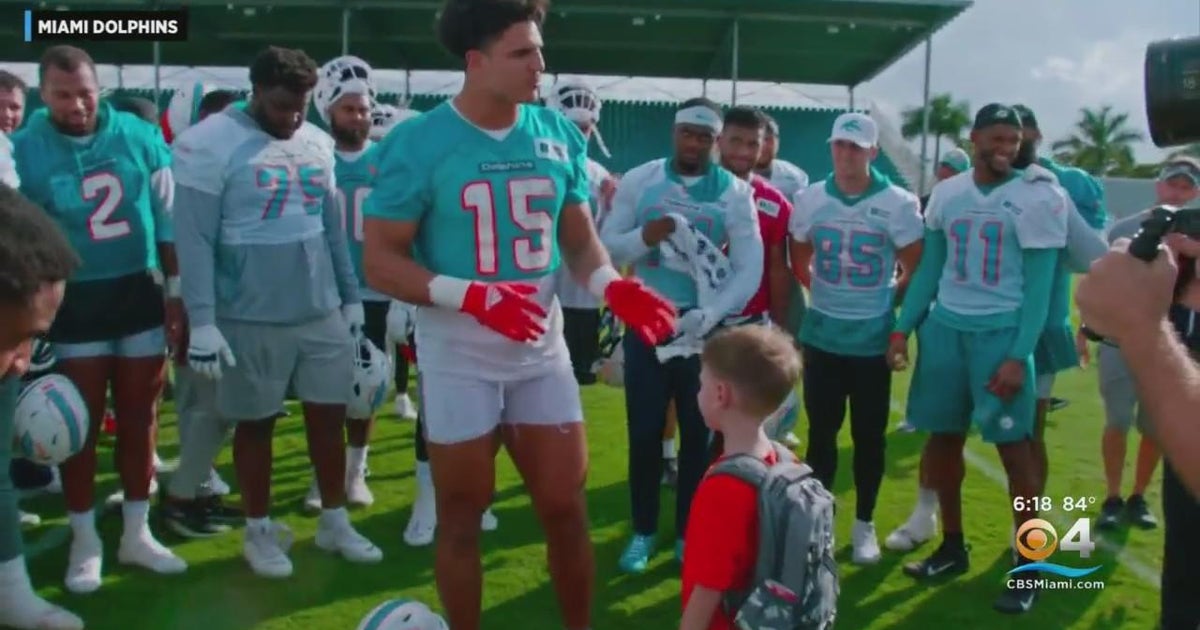 6-year-old who beat cancer twice to take part in Saturday's Dolphins ...