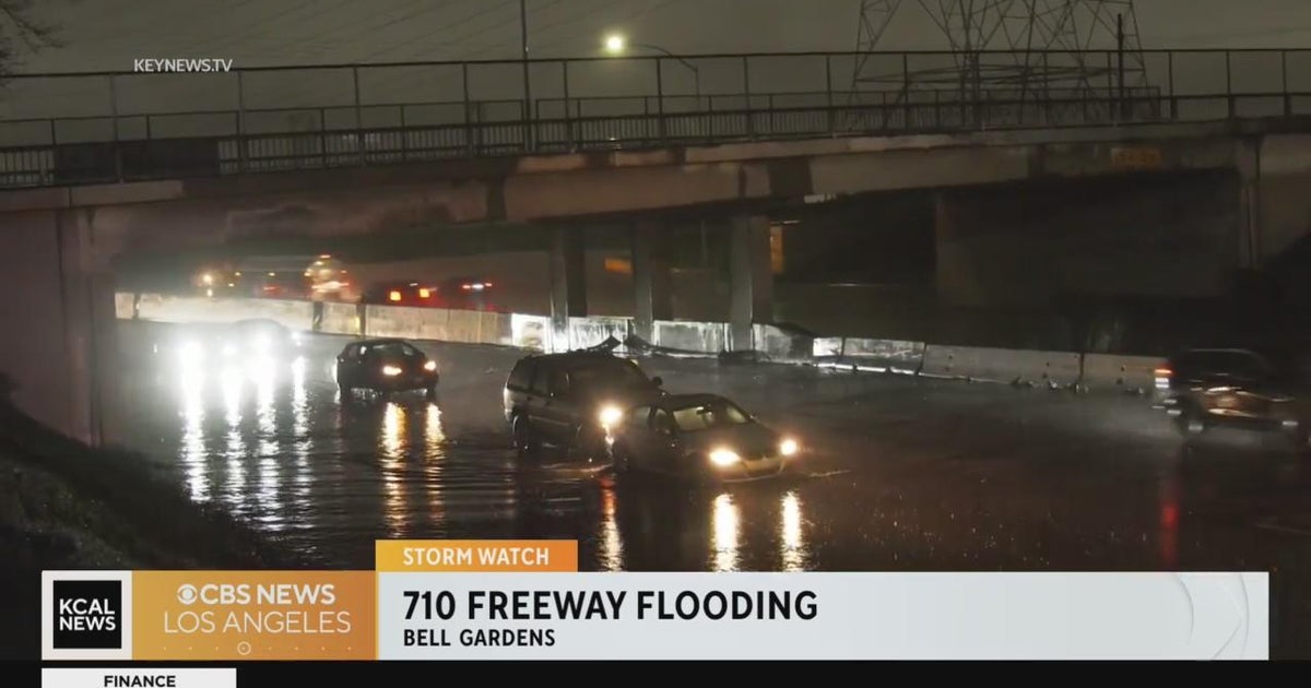Bell Gardens 710 Freeway Flooding - CBS Los Angeles