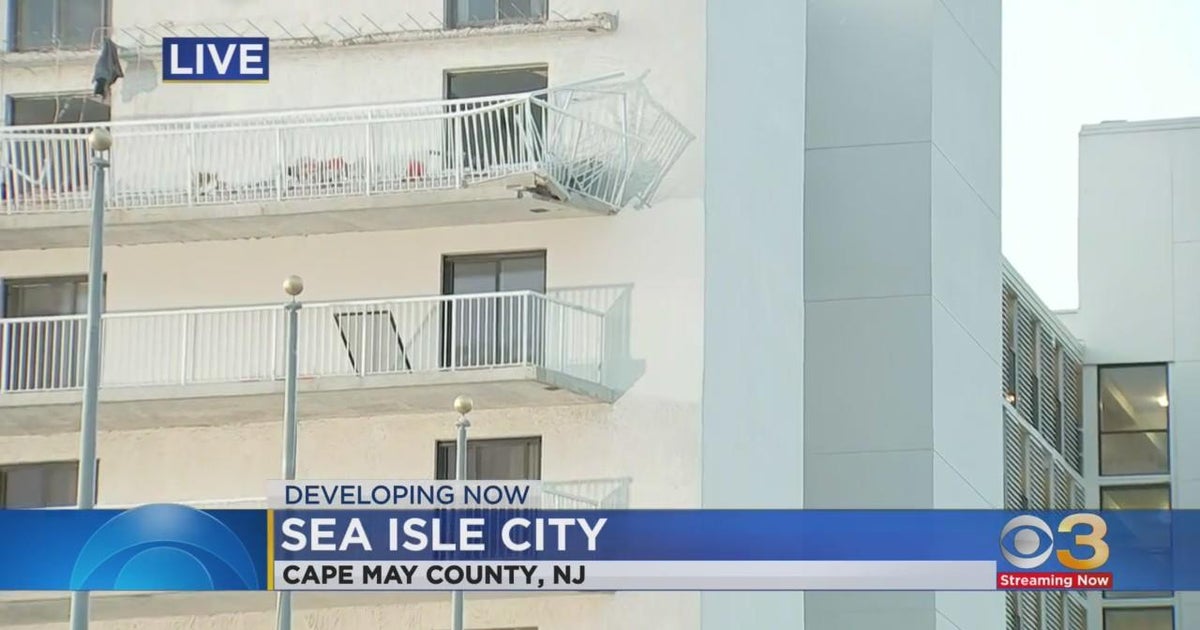 Man pulled from collapsed balcony at Sea Isle City condo - CBS Philadelphia