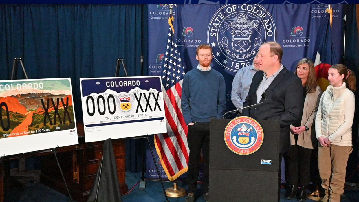 Gov. Polis and DMV unveils new design for Colorado's 150th-anniversary ...