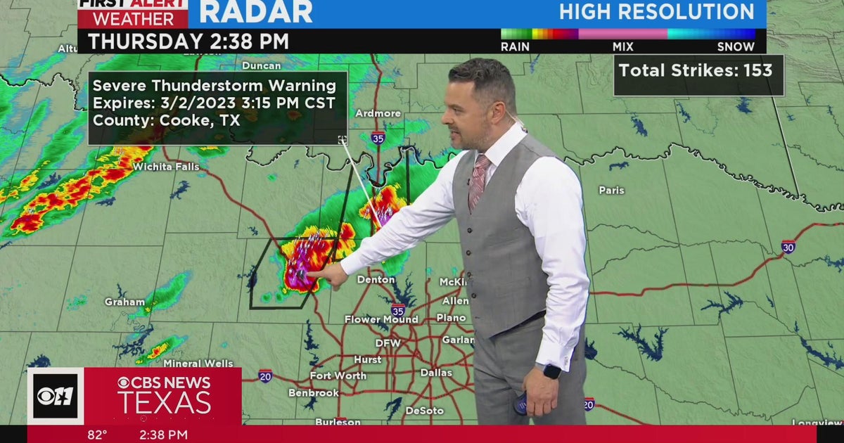 Parts of North Texas under severe thunderstorm warnings - CBS Texas