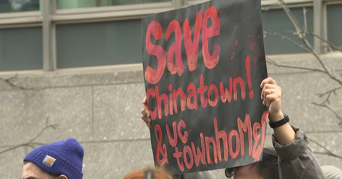 Students rally against proposed 76ers arena in Chinatown - CBS Philadelphia