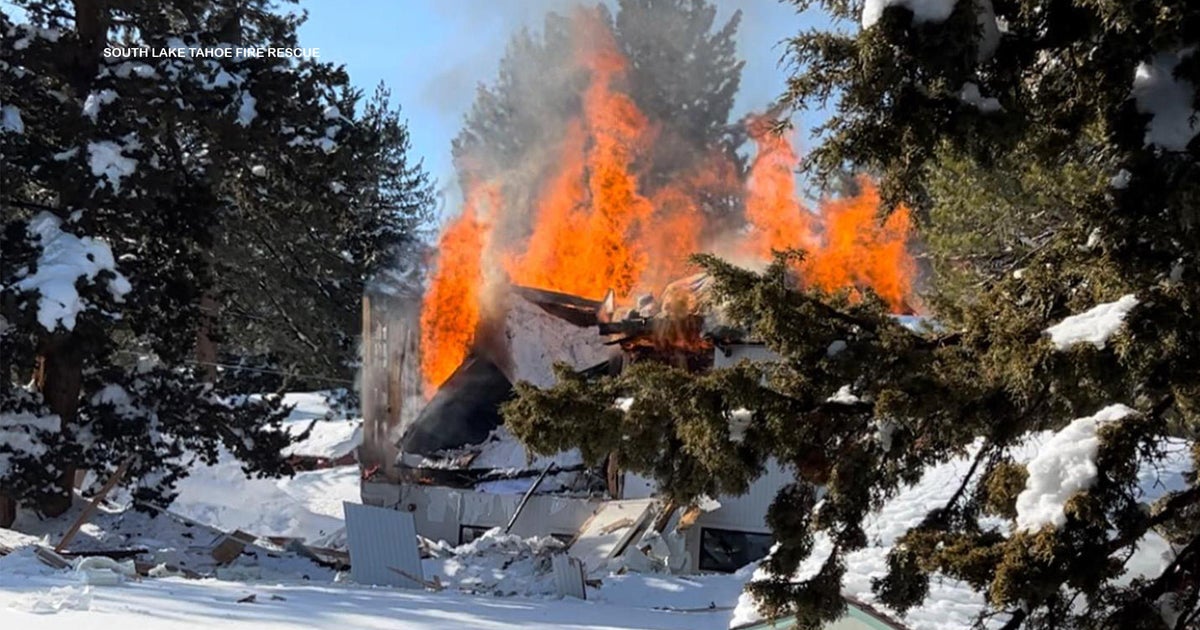 Meyers home goes up in flames after reported explosion - CBS Sacramento