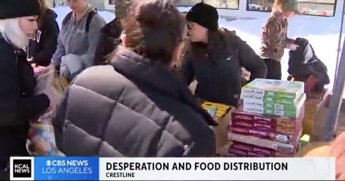 Food distribution, recovery efforts continue in Crestline - CBS Los Angeles