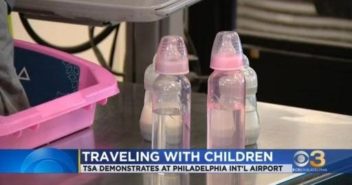 TSA holds demo at PHL on traveling with small children - CBS Philadelphia