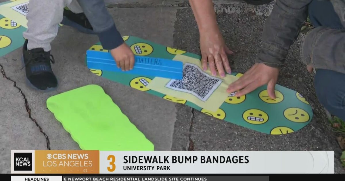 An LA community places giant Band-Aids on dangerous sidewalks in hopes ...
