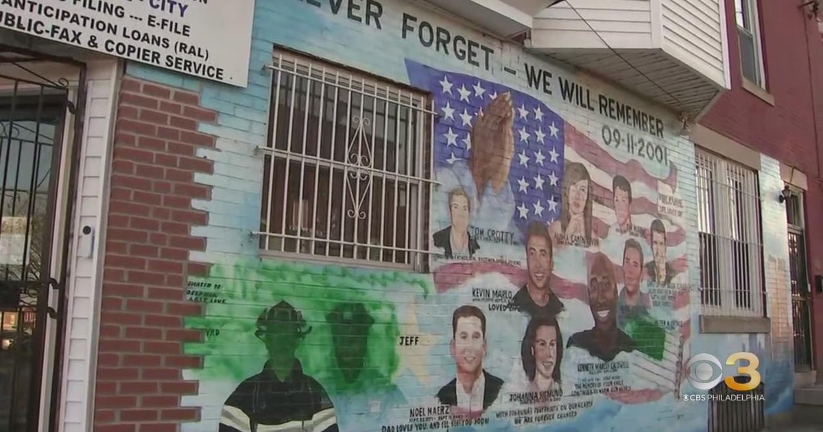 Philadelphia artist wants to restore 9/11 mural after vandalism - CBS ...