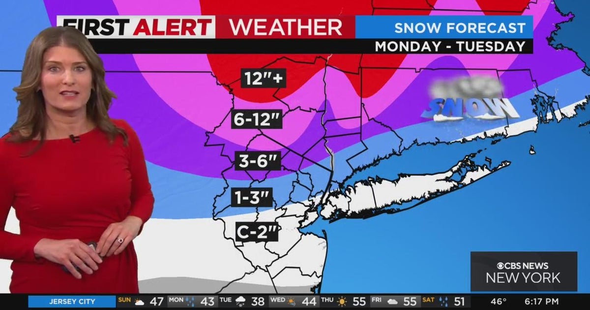 First Alert weather: CBS2 6 p.m. forecast - CBS New York