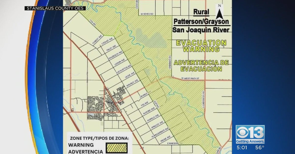 Evacuation warning issued for Patterson, Grayson - CBS Sacramento