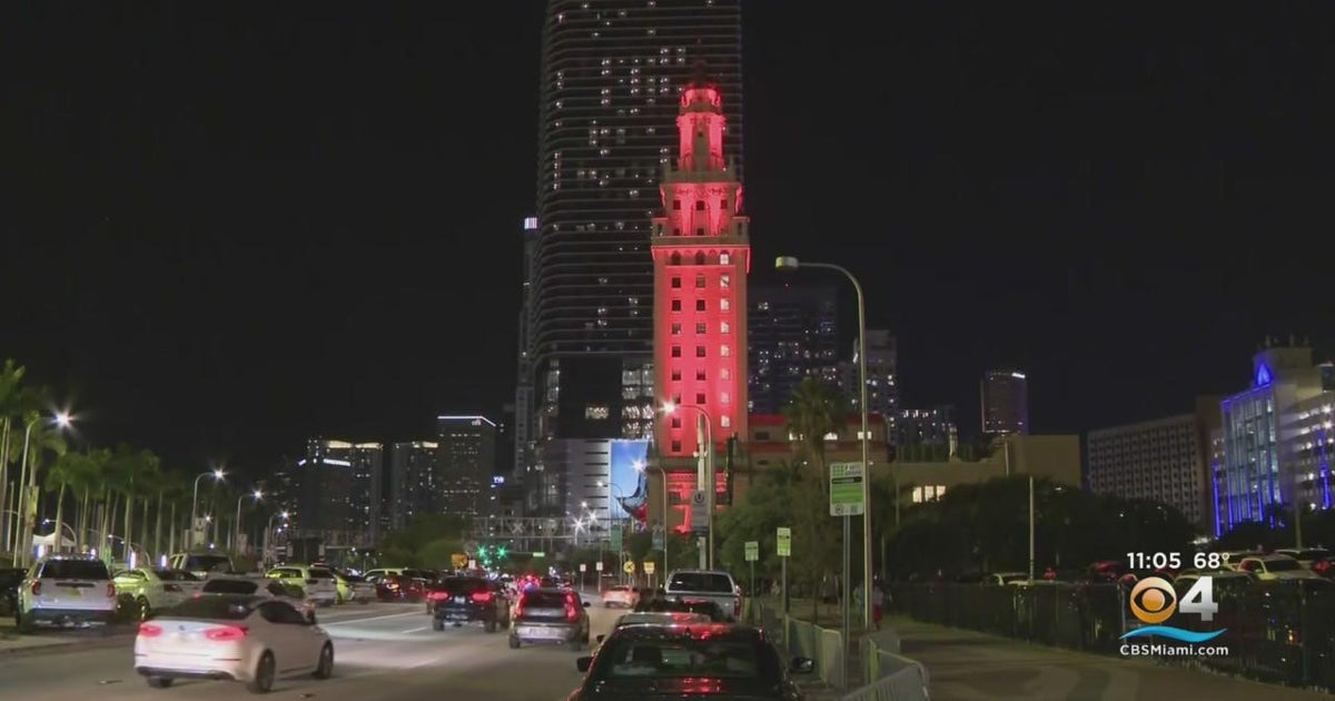Miami Freedom Tower shines for MS Awareness Week - CBS Miami