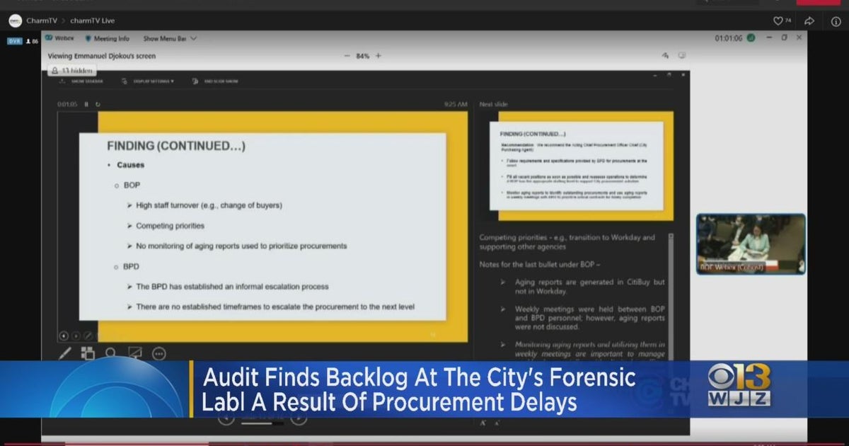 Audit finds backlog at the city's forensic lab a result of procurement ...