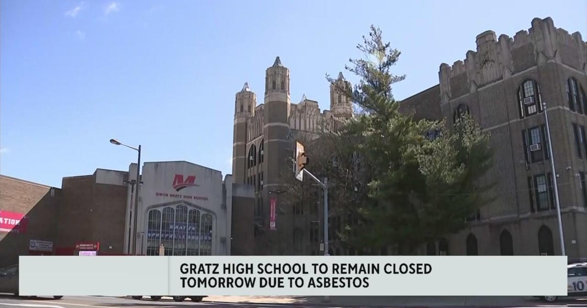Simon Gratz HS to remain closed Wednesday due to asbestos - CBS ...