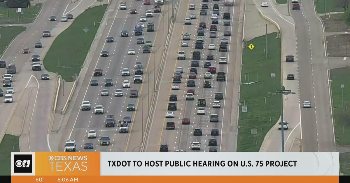 TxDOT to host public hearing on U.S. 75 project - CBS Texas
