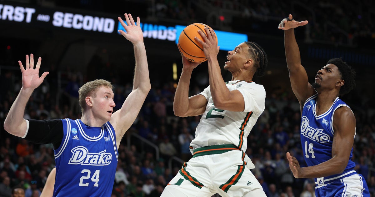 UM rally to beat Drake 63-56 - CBS Miami