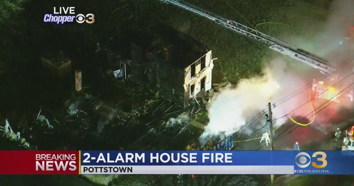 2-story home burns in Pottstown, Pa. fire - CBS Philadelphia