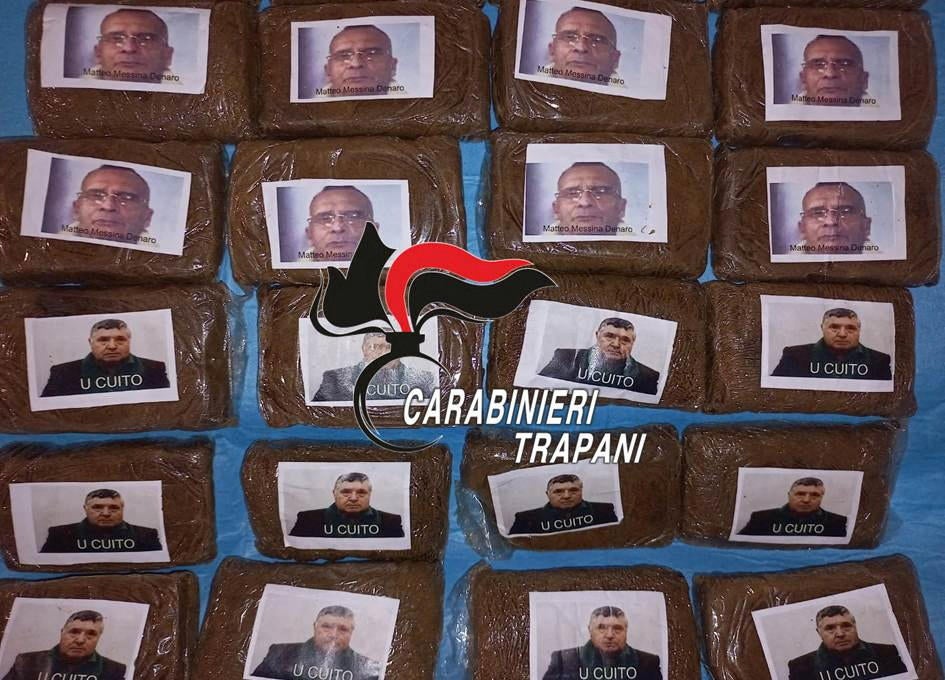 Police seize cache of drugs branded with photos of Mafia leaders ...