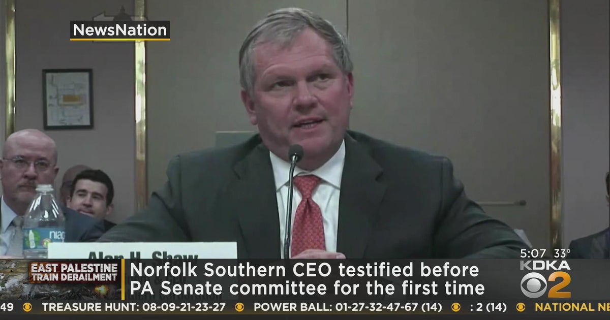 Norfolk Southern CEO Alan Shaw testifies before Pa. Senate committee ...