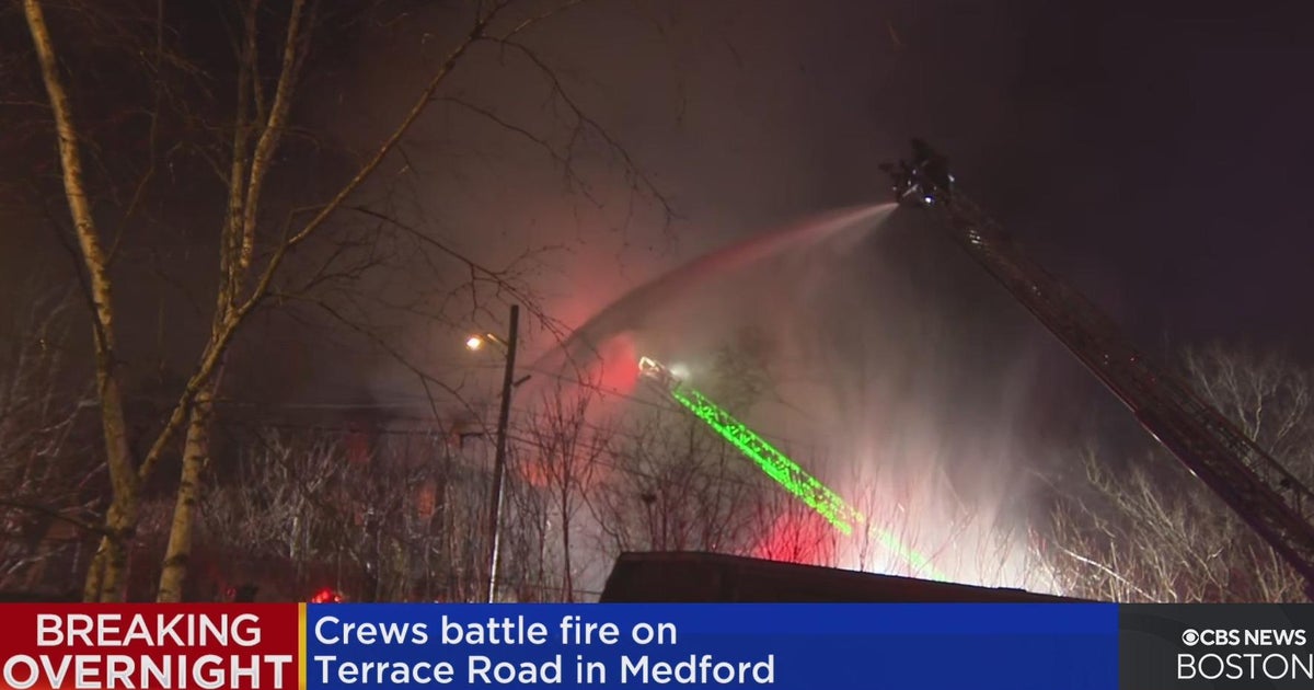 Fire breaks out at Medford home on Terrace Road - CBS Boston