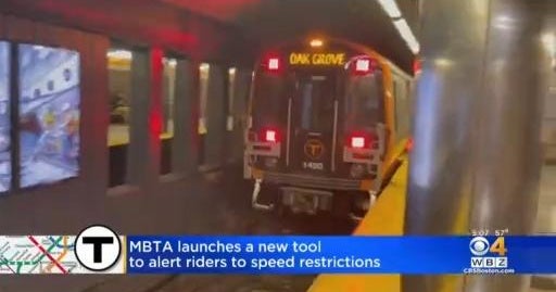MBTA launches new tool to alert riders to speed restrictions - CBS Boston