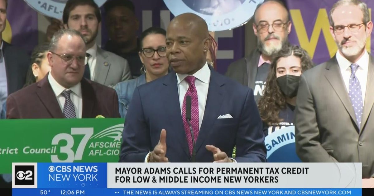 Adams calls for permanent Child Tax Credit - CBS New York