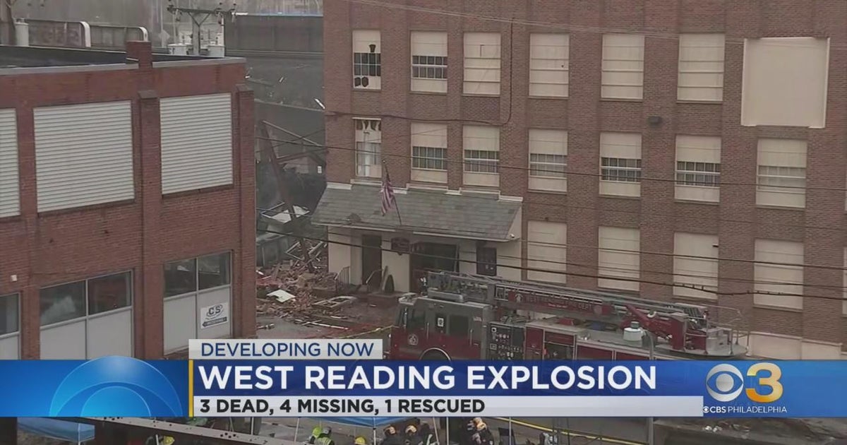 3 dead, 4 missing after West Reading candy factory explosion - CBS ...