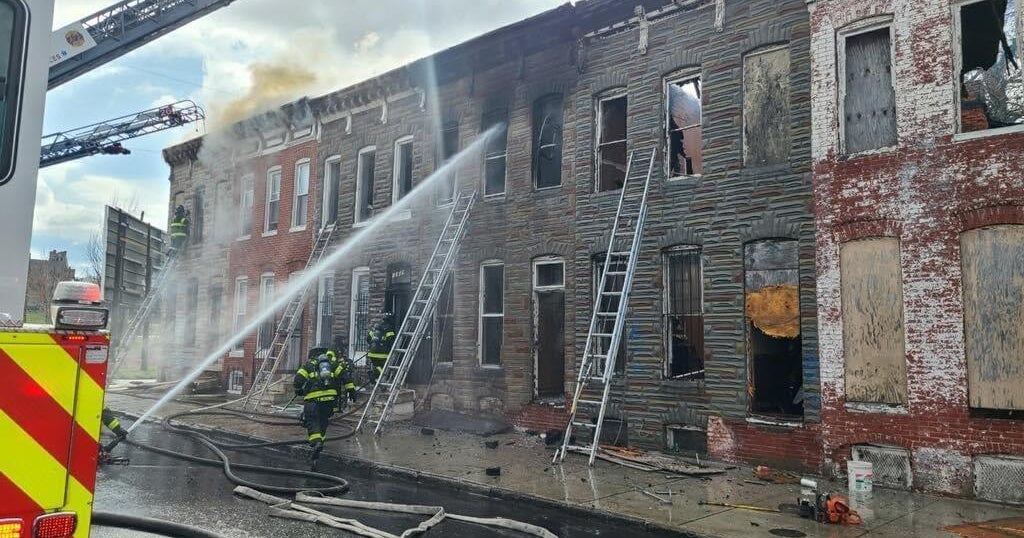 Person injured, five rowhomes damaged in East Baltimore fire and ...