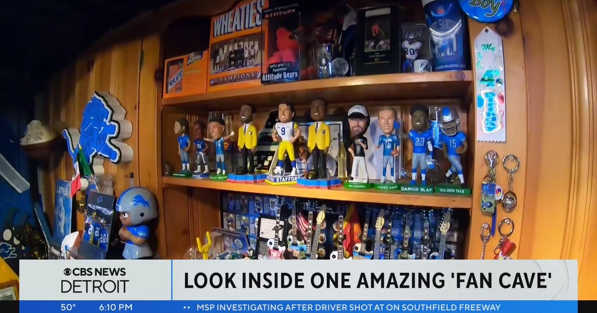 CBS News Detroit's Ronnie Duncan takes a look inside fan cave - CBS Detroit