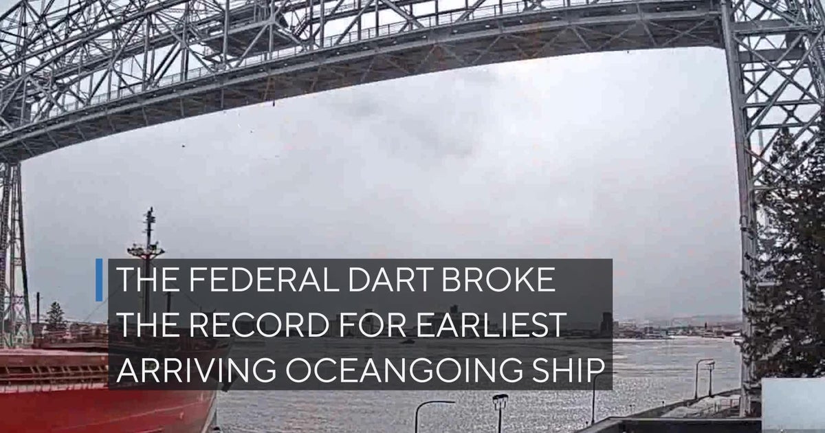 Duluth welcomes first oceangoing vessel of year earlier than ever - CBS ...