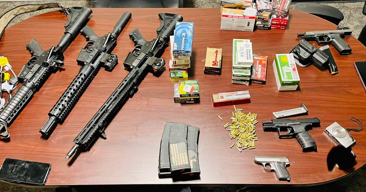 Several guns taken off streets following large bust in Monroe - CBS Detroit