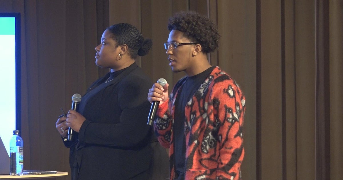 Pensole Lewis students pitch ideas to design student center - CBS Detroit