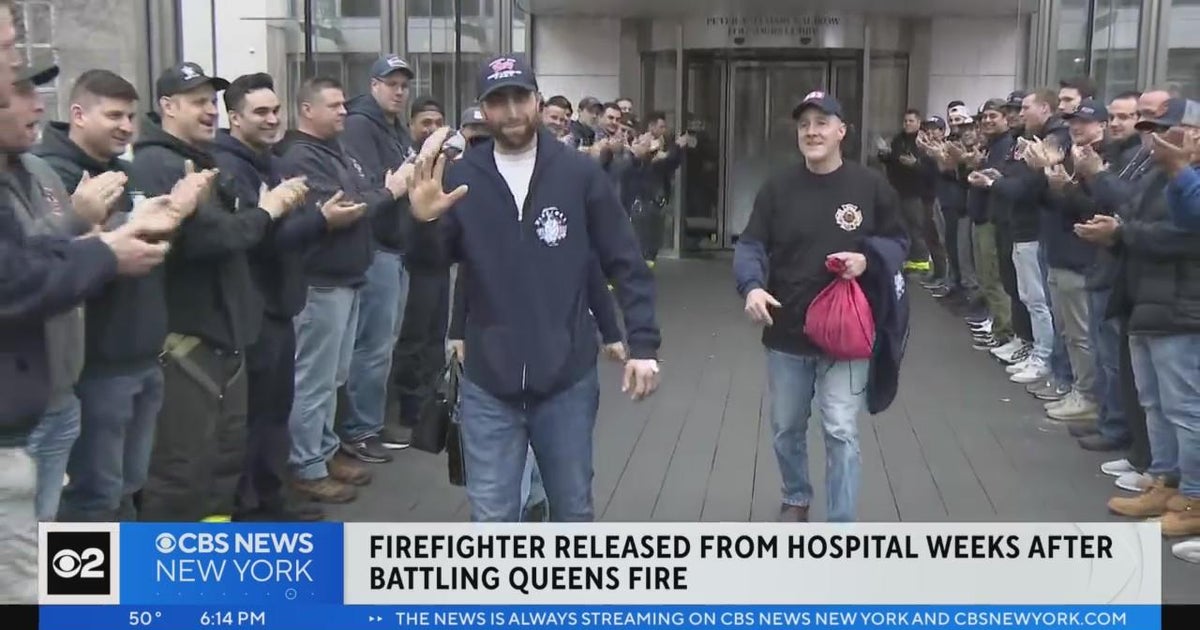 Firefighter released from hospital weeks after battling Queens fire ...
