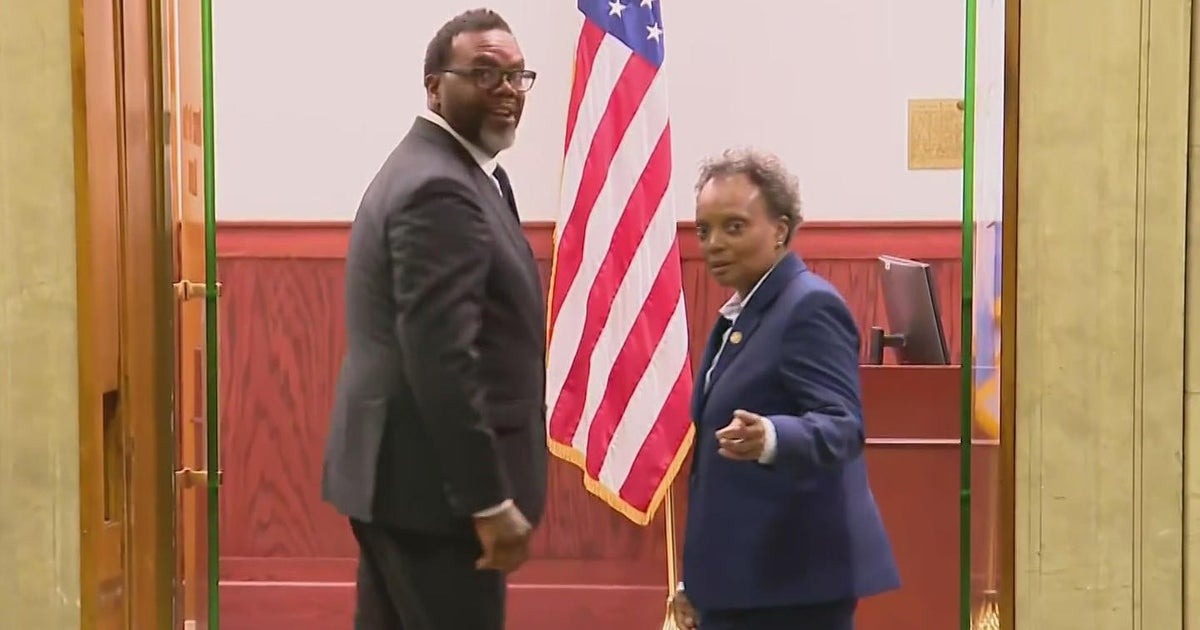 Mayor Elect Brandon Johnson Meets With Mayor Lightfoot At City Hall