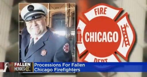 Procession for fallen Chicago firefighter - CBS Chicago