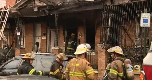 Families in Feltonville displaced after rowhome fire - CBS Philadelphia