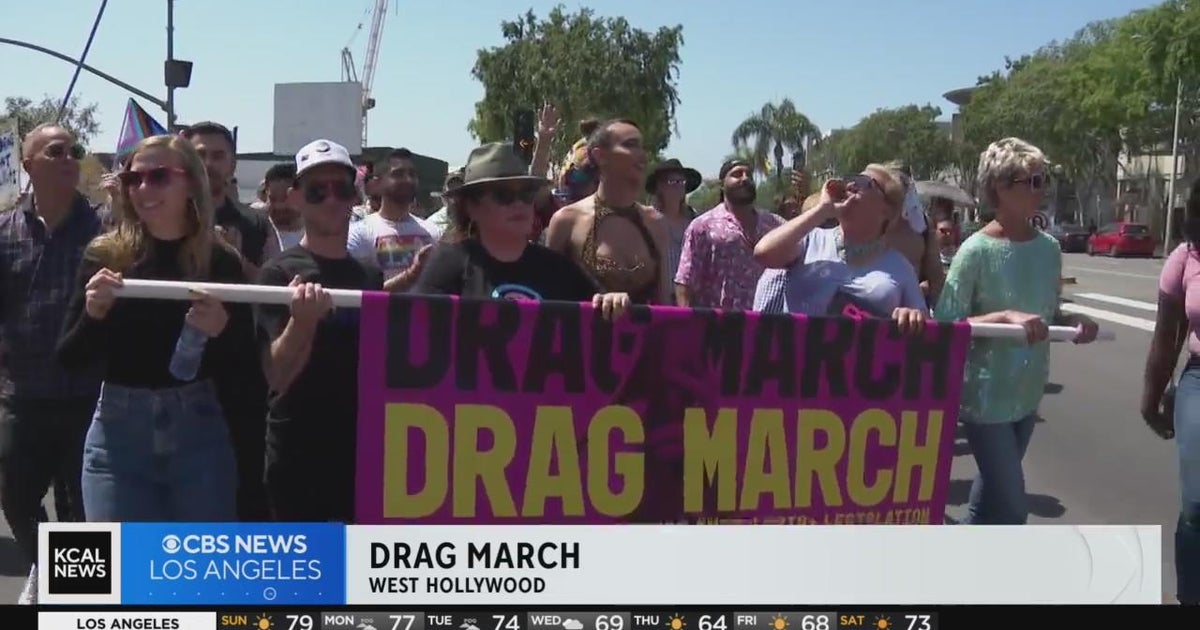 Thousands rally for LGBTQ rights during inaugural "Drag March" in West ...