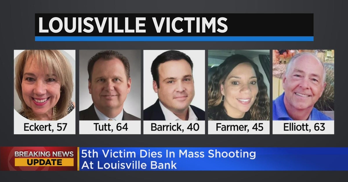 Fifth victim dies in mass shooting at Louisville bank - CBS Chicago