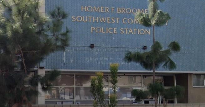 LAPD's Southwest Station lobby is closed after woman pushes burning ...