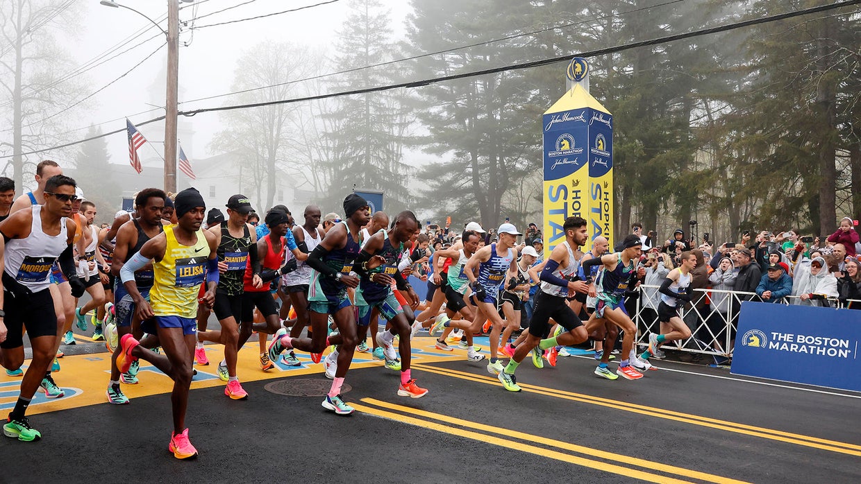 Boston Marathon: Champions crowned on soggy Marathon Monday
